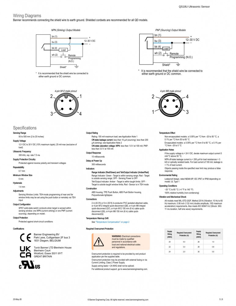 QS18U series datasheet page 5