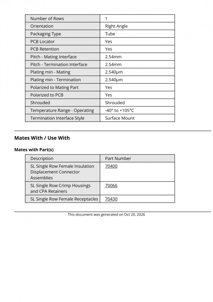 Technical document image 3 for MOLEX 1719770007