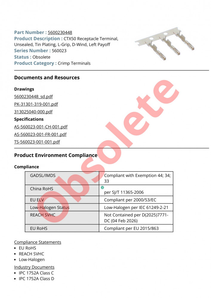 MOLEX 5600230448 product document image 1