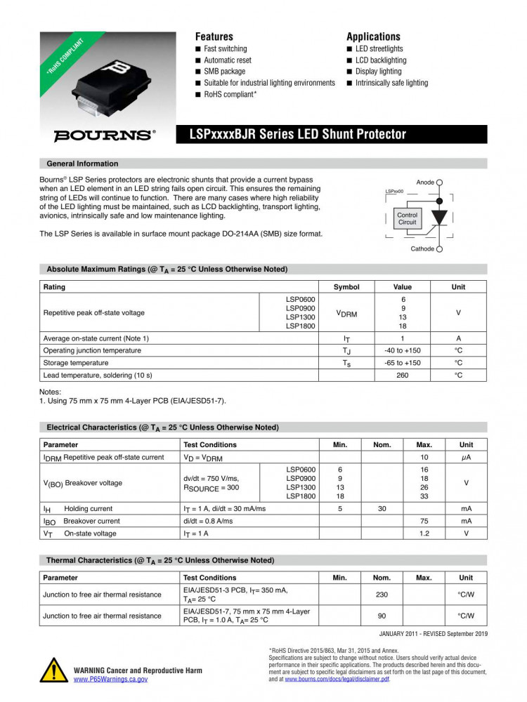LSP1300BJR-S document page 1
