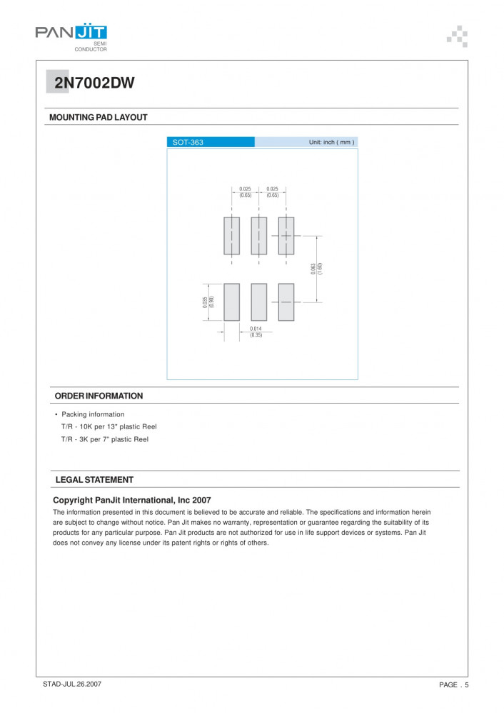 2N7002DW datasheet page 5