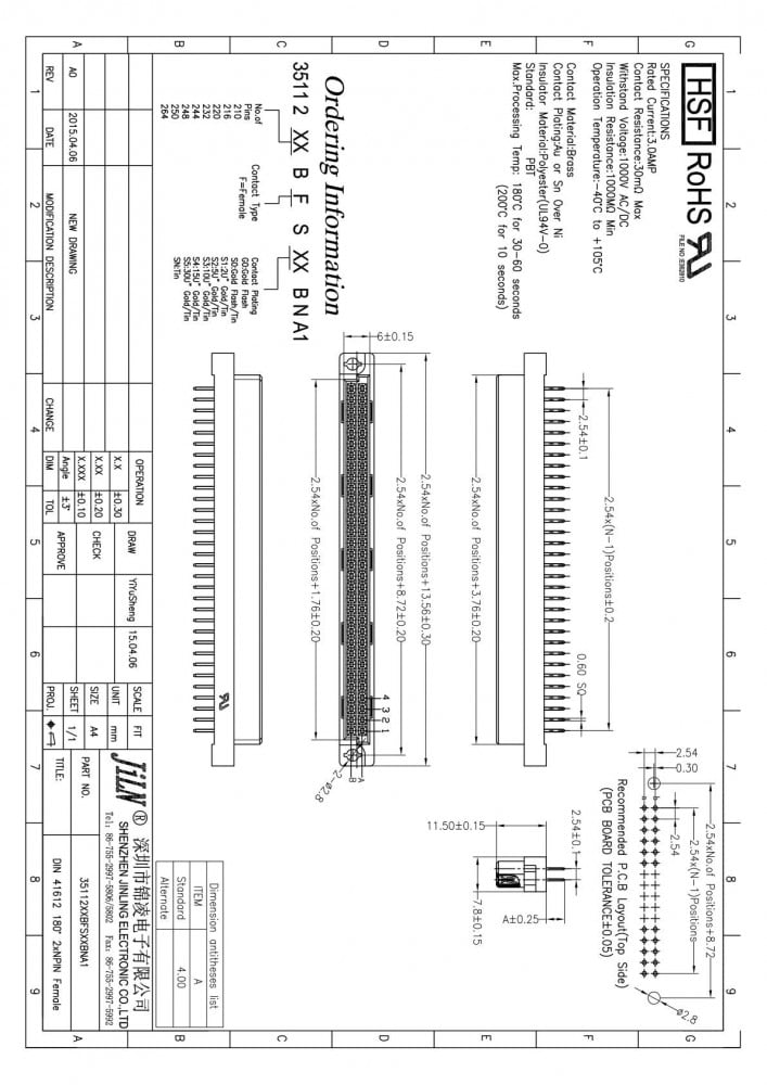 JILN 3511264BFSS0BNA1 technical document page