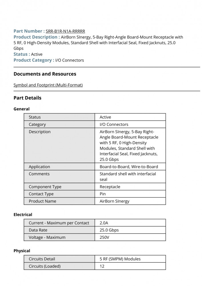 SRR-B1R-N1A-RRRRR product document image 1