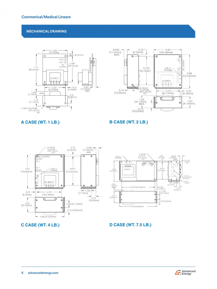 SL Power linear supplies document page 6