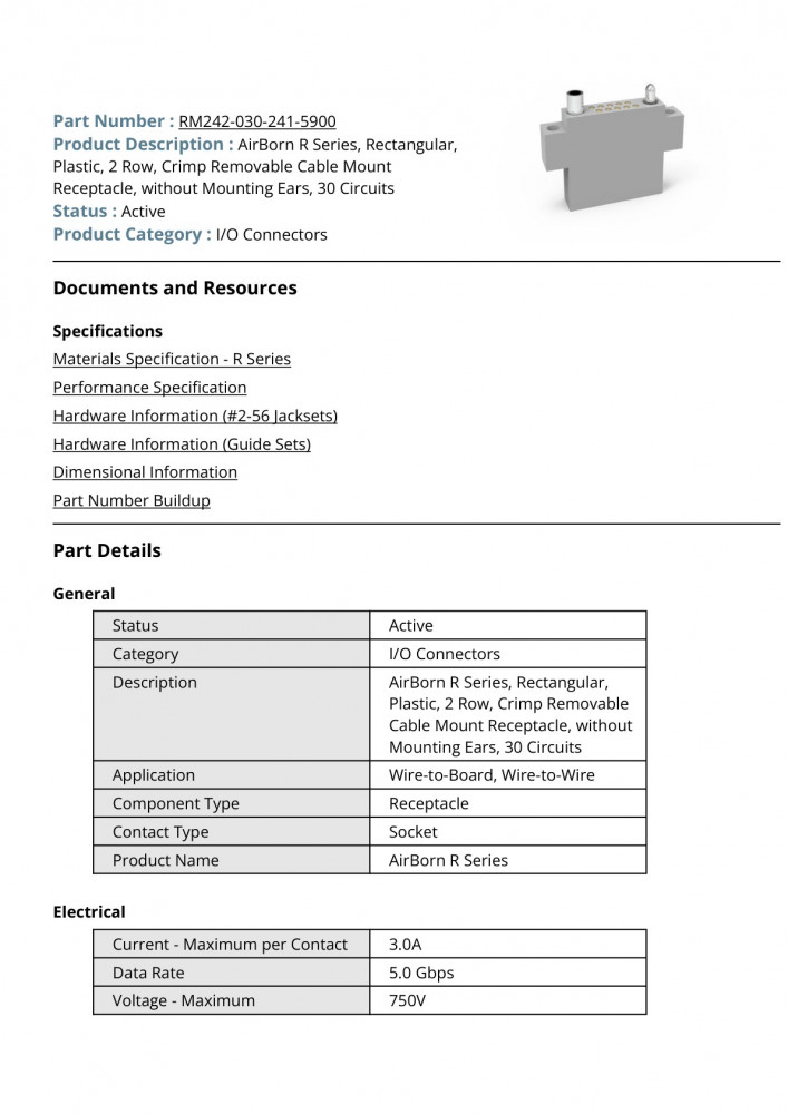 RM242-030-241-5900 technical document image, page 1