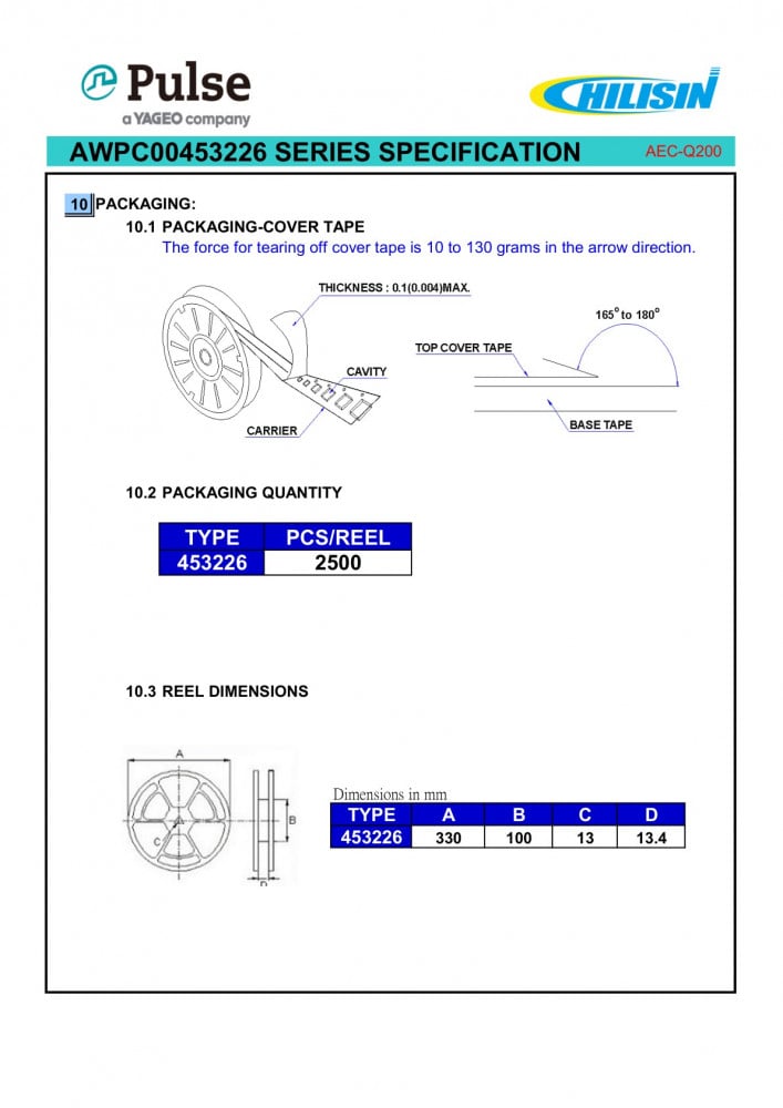 Chilisin AWPC specification page 7