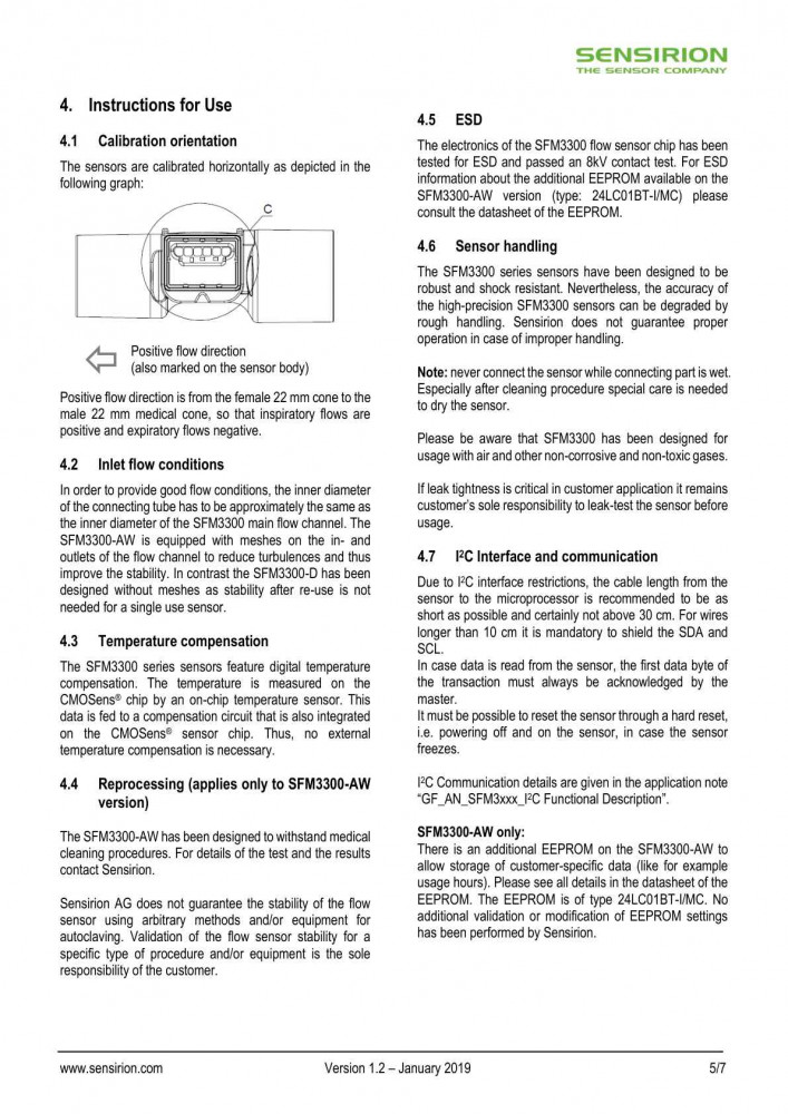 SFM3300-250-D technical document page 5