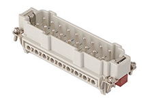Heavy-Duty Crimp Contact Insert, Male, 32-Pole, 16A, Numbered 33-64, for Crimp Contacts, Size 32B «77x62»