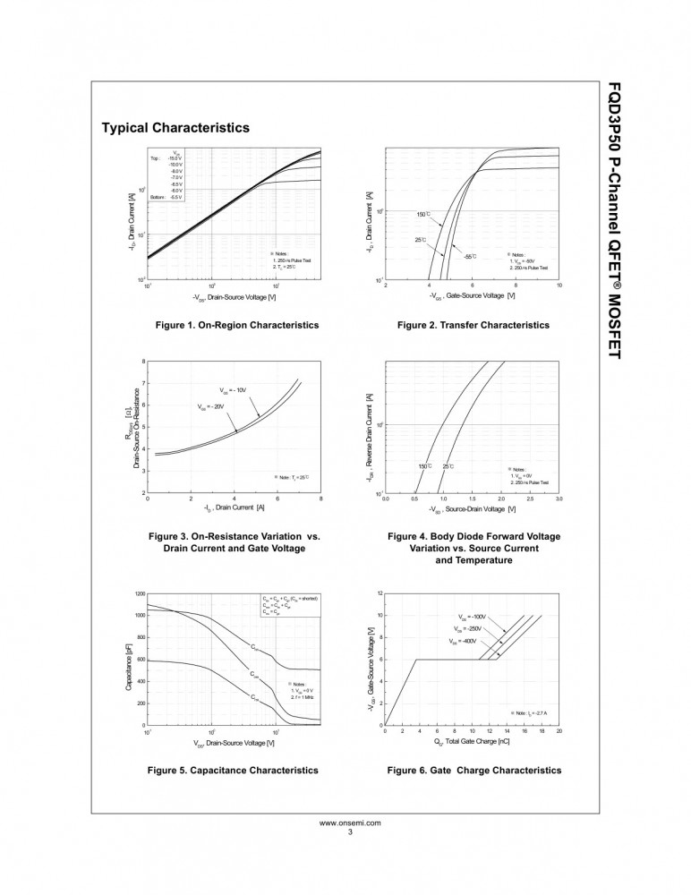 FQD3P50 datasheet page 3