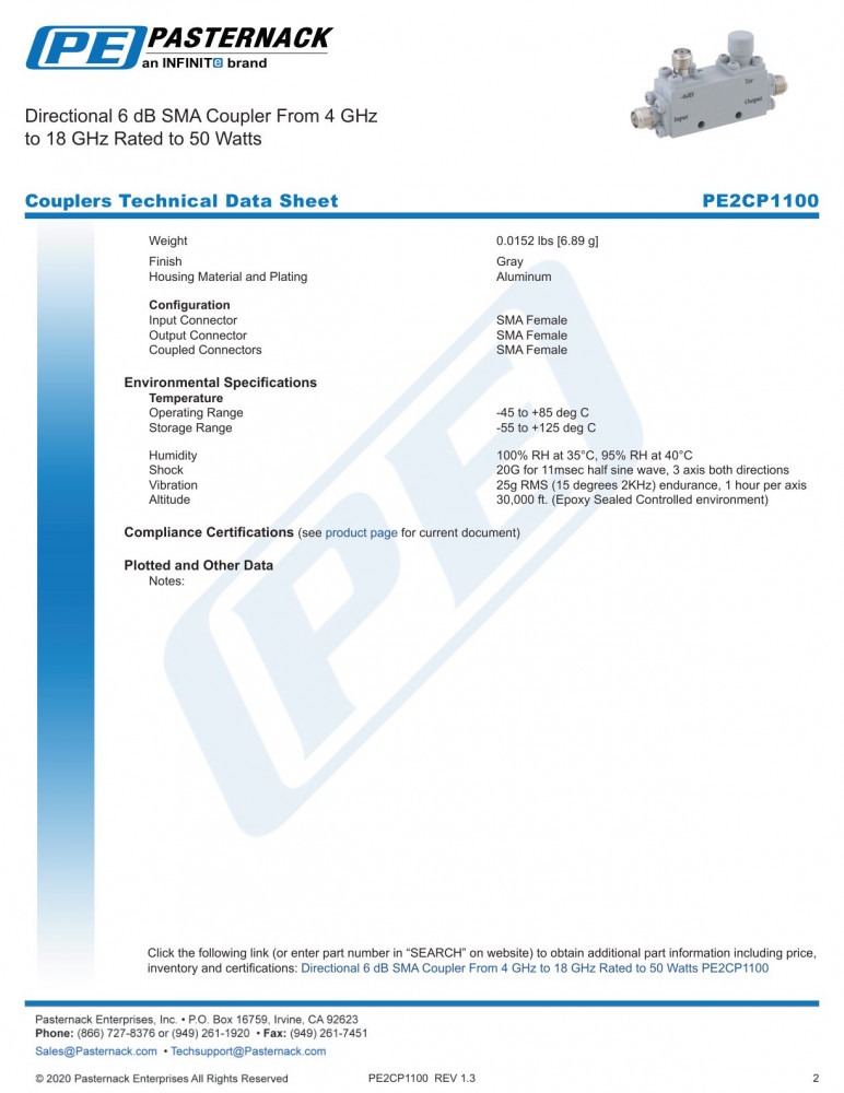 PE2CP1100 datasheet page 2