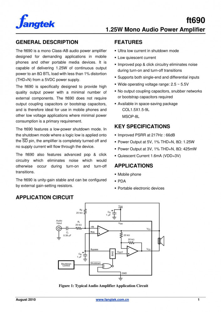 FT690M datasheet page 1