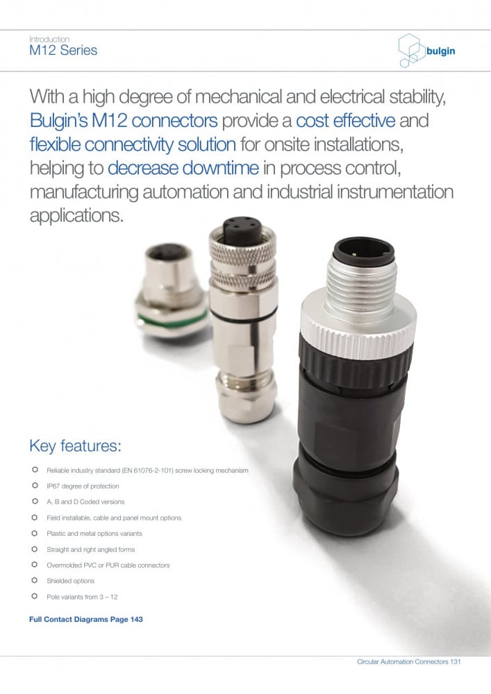 Bulgin M12 documentation page 1