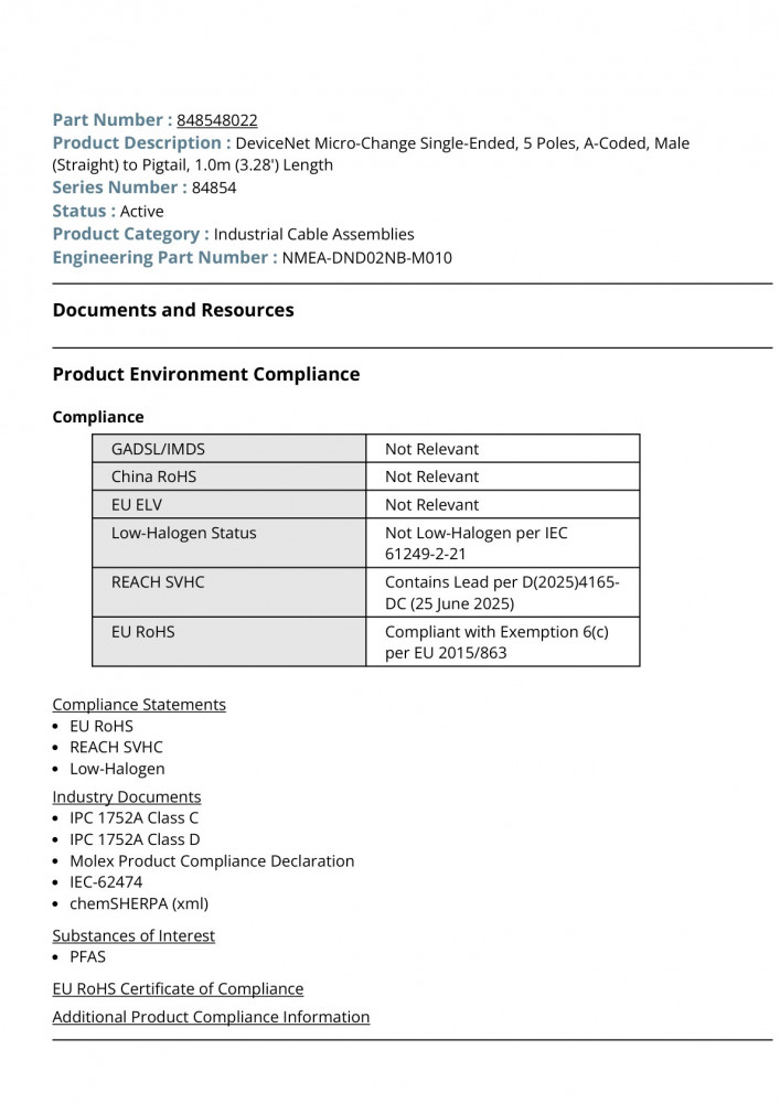 Product documentation image, page 1