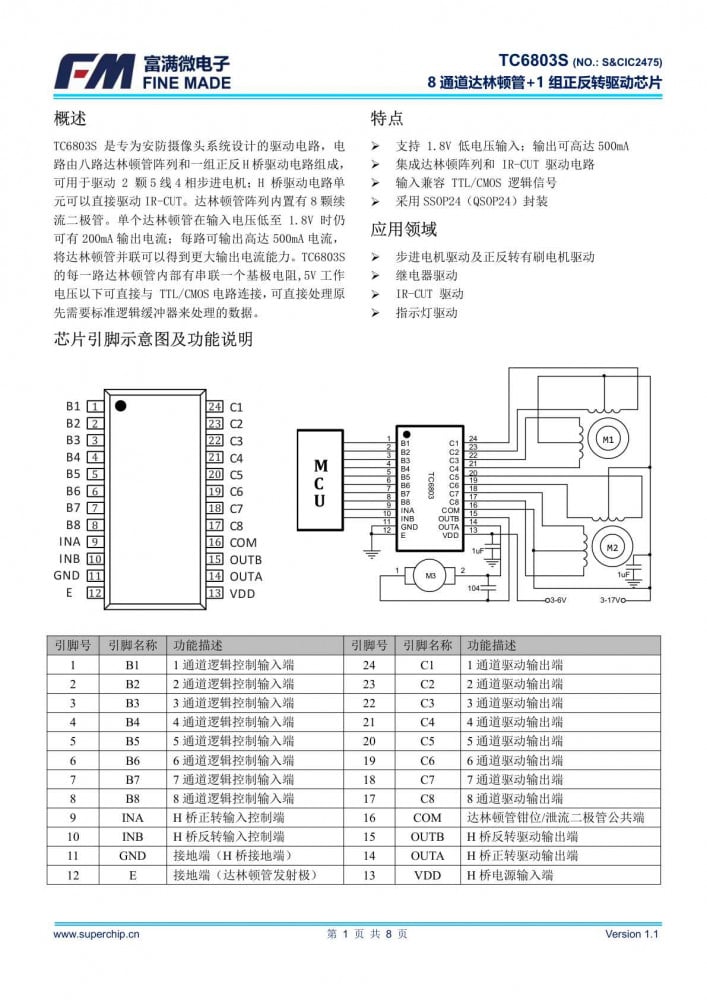 FM TC6803S datasheet page 1