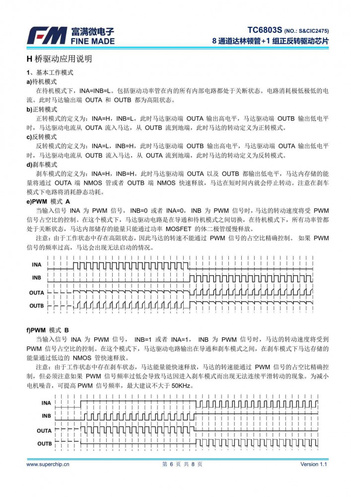 FM TC6803S datasheet page 6