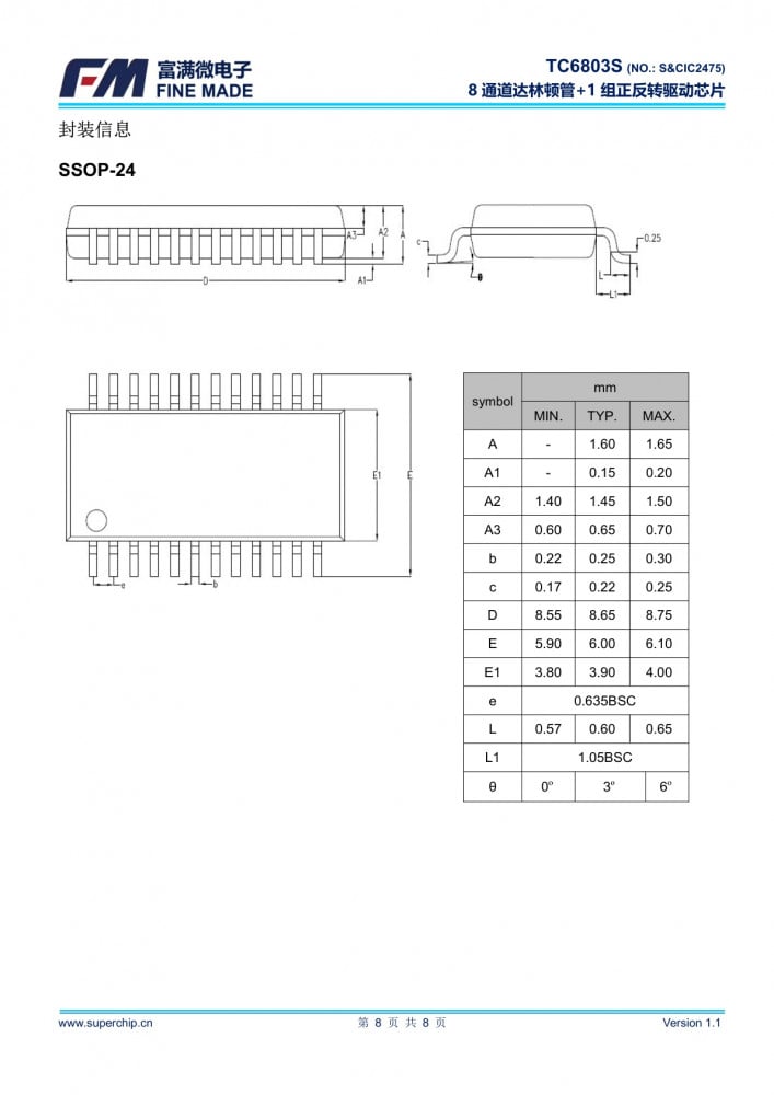 FM TC6803S datasheet page 8