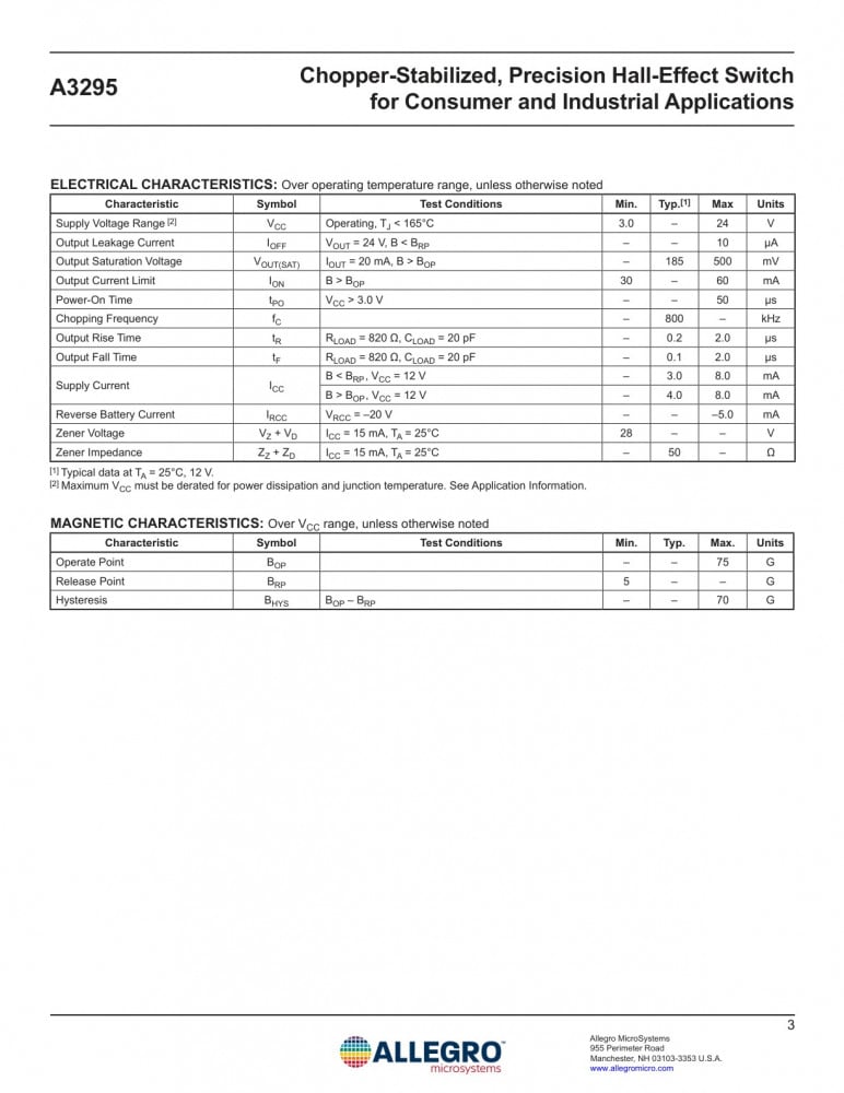A3295 datasheet page 3