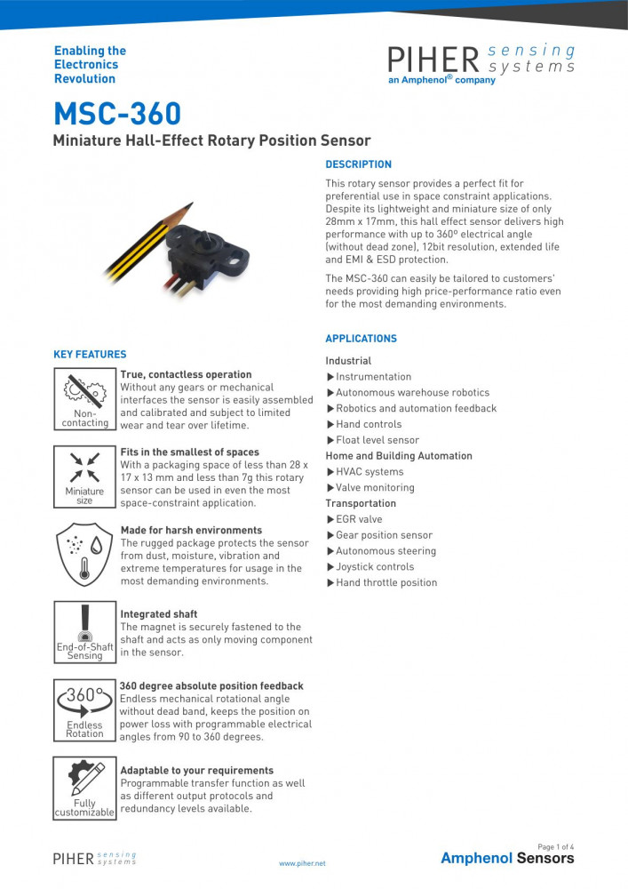 MSC-360 technical document page 1