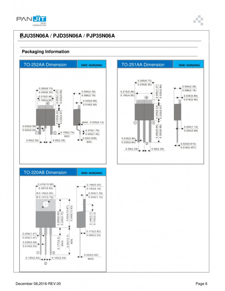 PANJIT PJP35N06A datasheet page 6