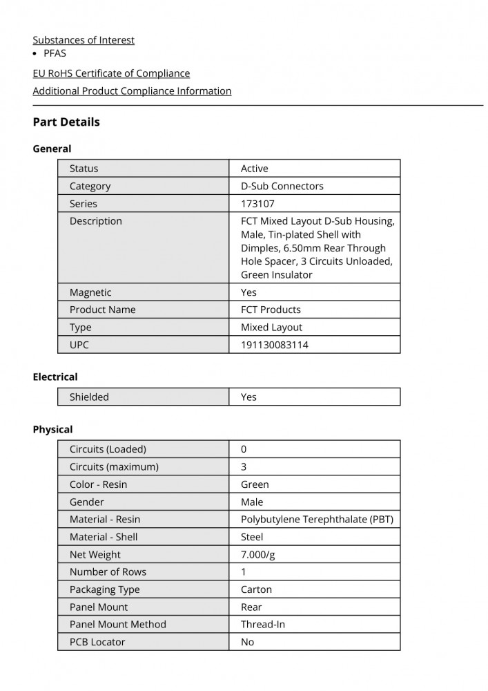 MOLEX 1731070664 technical document preview, page 2