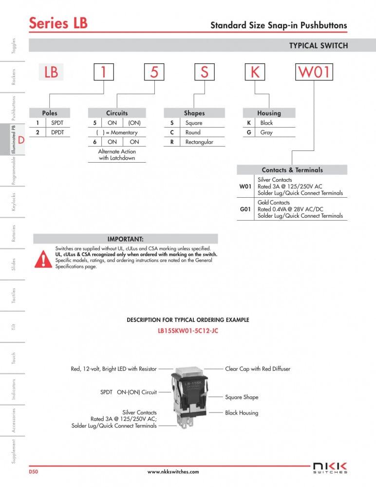NKK LB switch technical document page 3