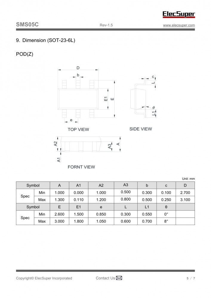 SMS05C datasheet page 5