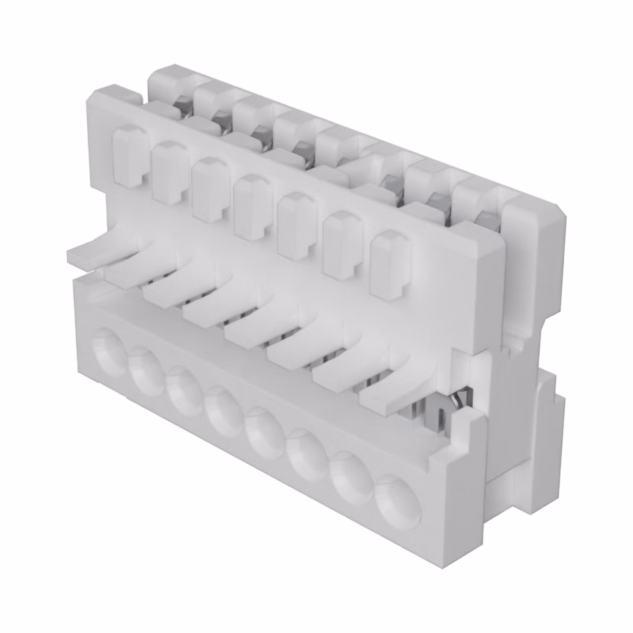 Appli-Mate RAST 2.5 IDT Housing, 2.50mm Pitch, Female, 8 Circuits, Position Keys A and I Removed, Open Endwalls, Polarizing Rib Between 5/6 for sale
