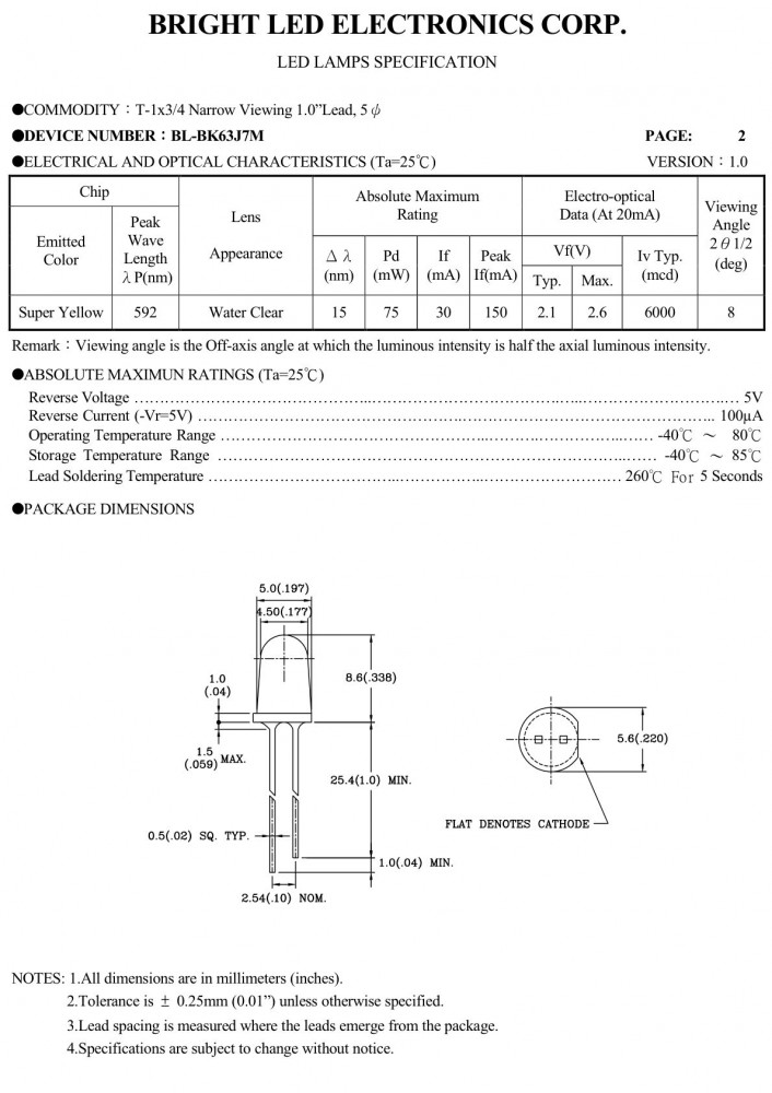 BL-BK63J7M datasheet page 1 preview