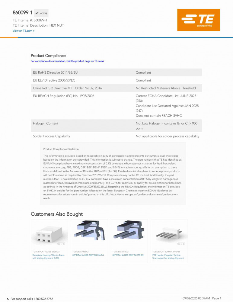 860099-1 technical document image, page 1