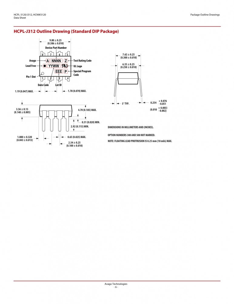 HCNW3120 datasheet page 6