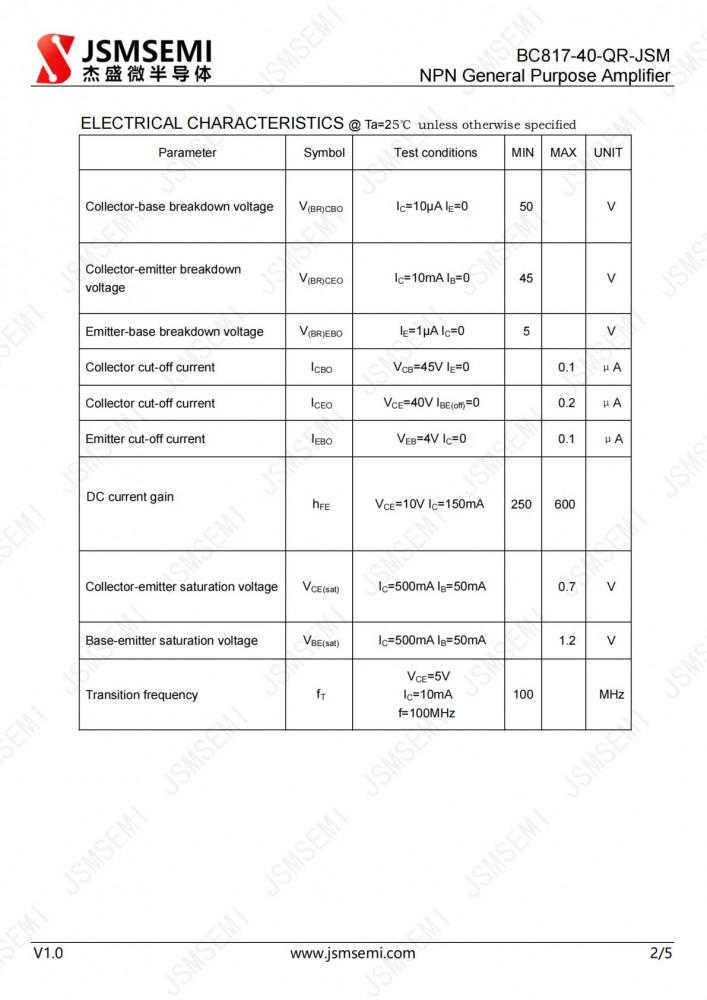 BC817-40-QR-JSM datasheet page 2