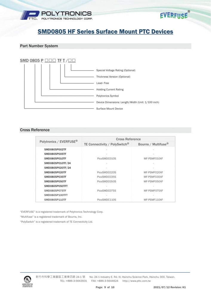 PTTC SMD0805P005TF datasheet page 10