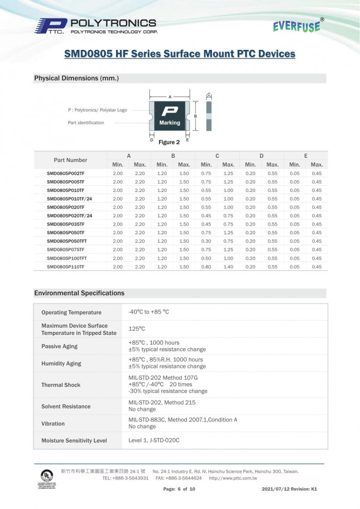 PTTC SMD0805P005TF datasheet page 7
