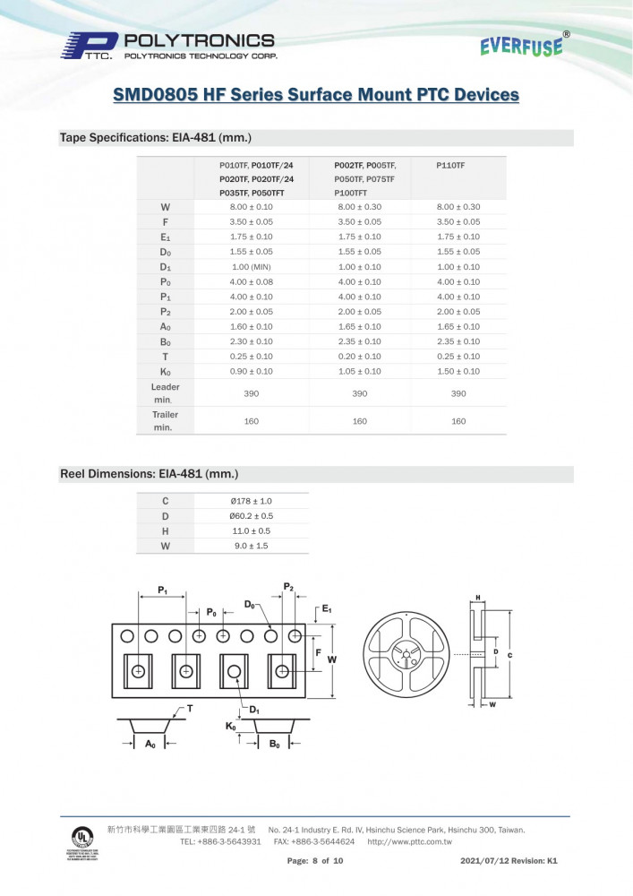 PTTC SMD0805P005TF datasheet page 9