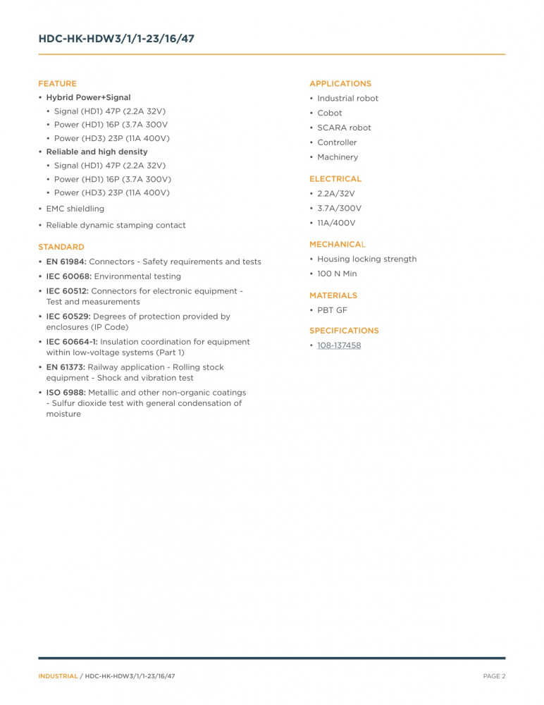TE Connectivity HDC-HK document page 2