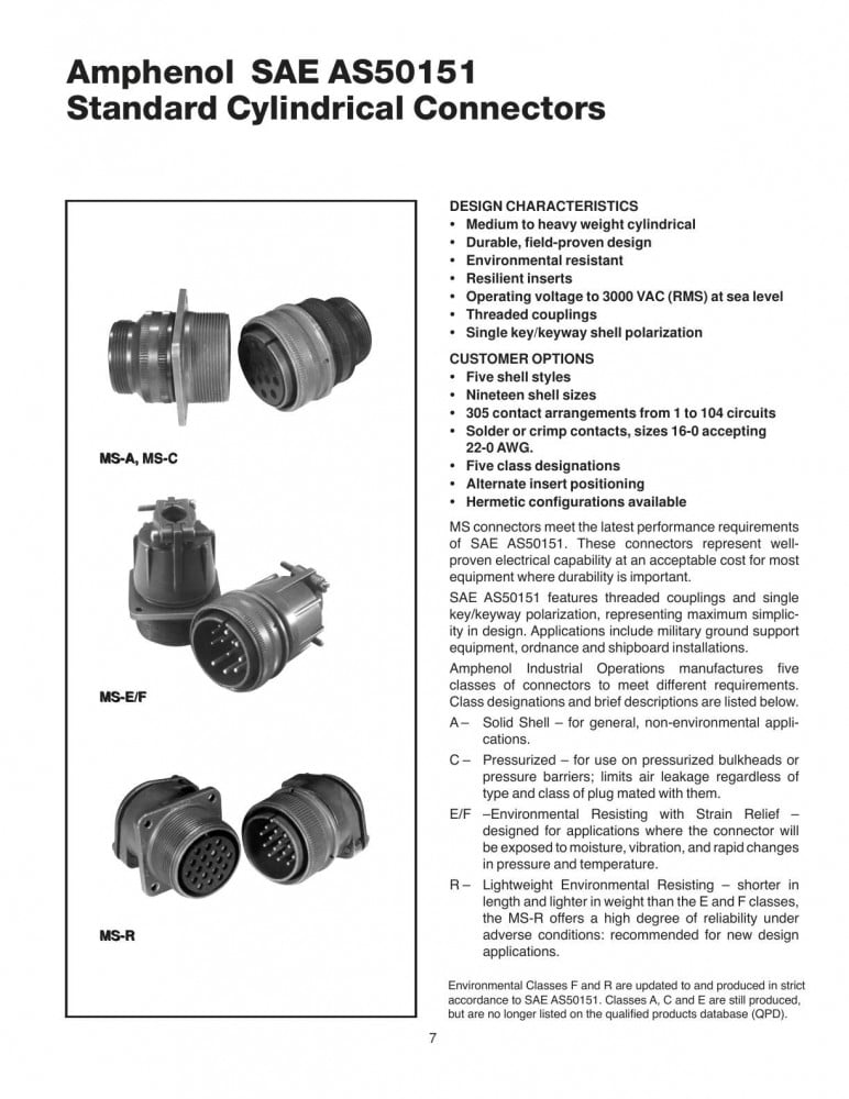 Amphenol connector catalog page 9