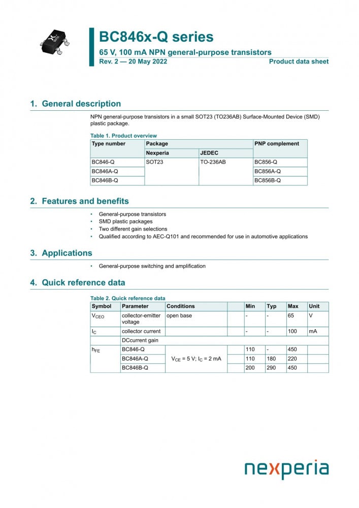 BC846B-QR datasheet page 1