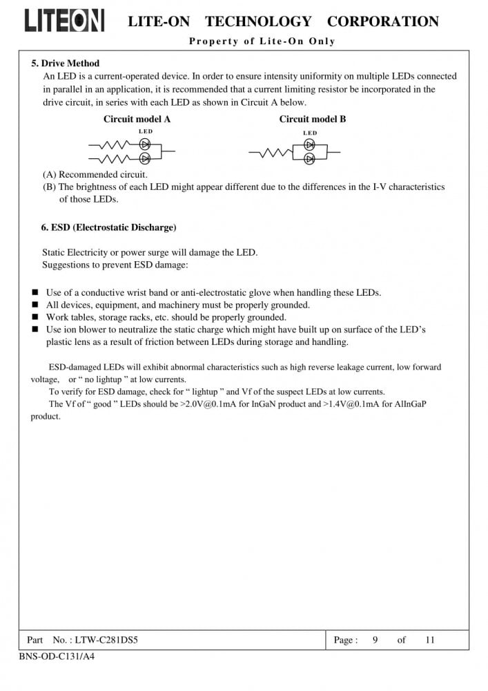 LTW-C281DS5 datasheet page 10