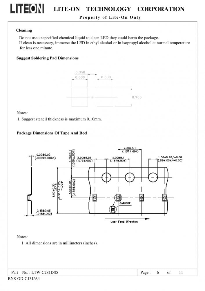 LTW-C281DS5 datasheet page 7