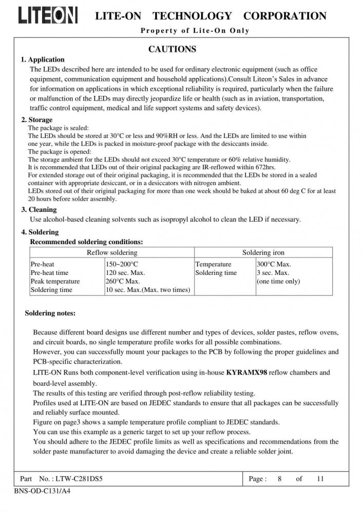 LTW-C281DS5 datasheet page 9
