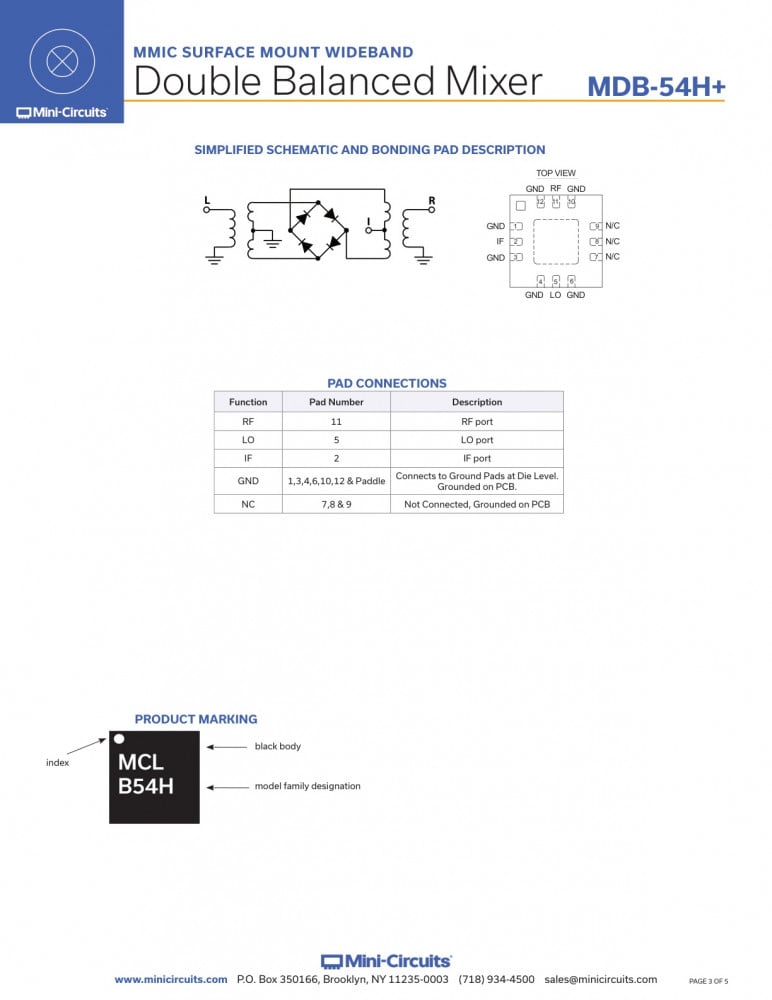 MDB-54H+ datasheet page 3