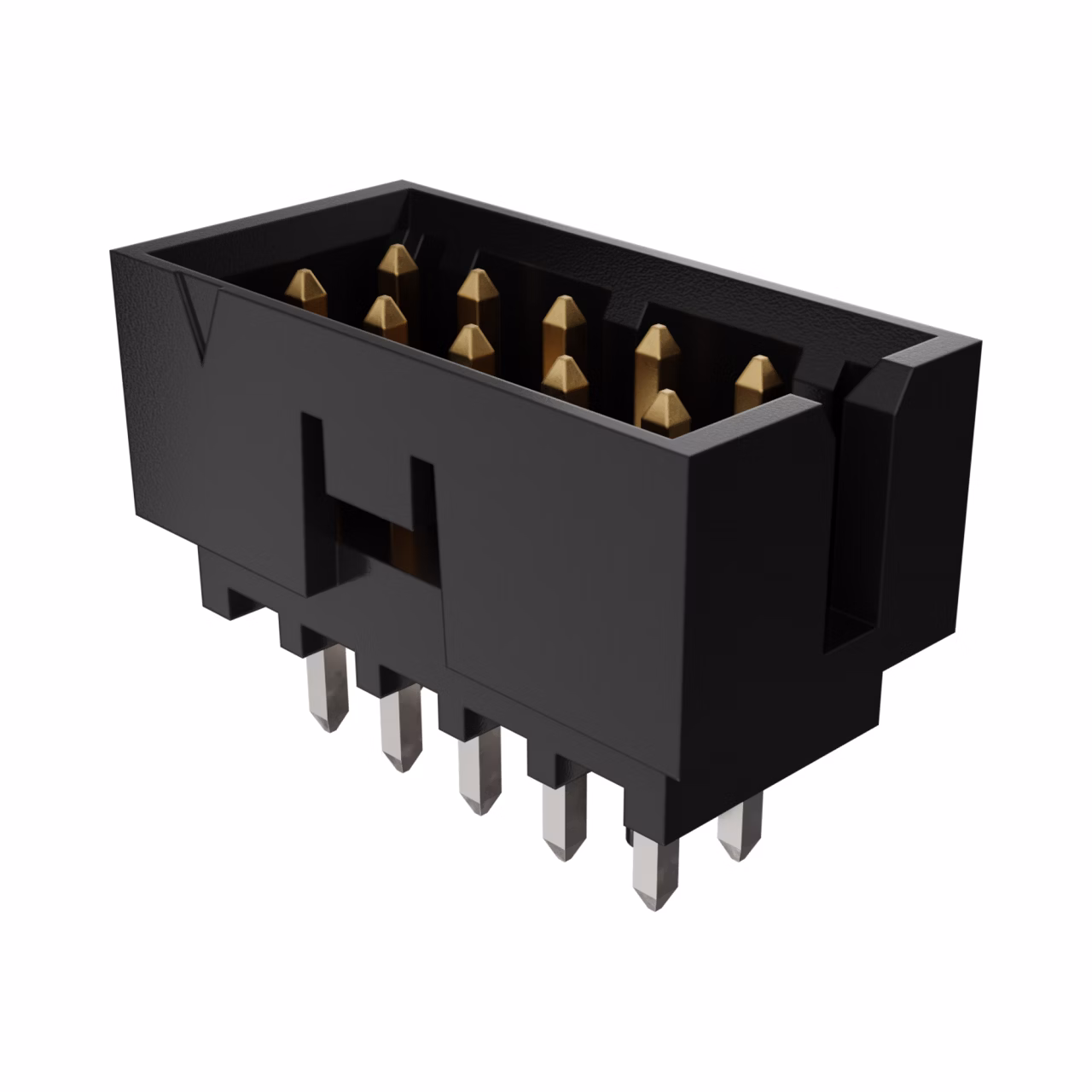2.00mm Pitch, Milli-Grid PCB Header, Dual Row, Vertical, Through Hole, Shrouded, 10 Circuits, 0.38µm Gold (Au) Plating, 2.50mm Tail Length, Single Side Slot, Center Friction Lock, with Peg, Tube for sale