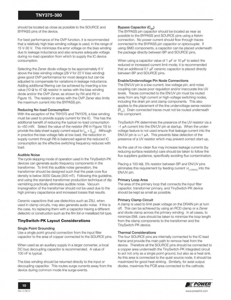 TNY380GN technical document page 10