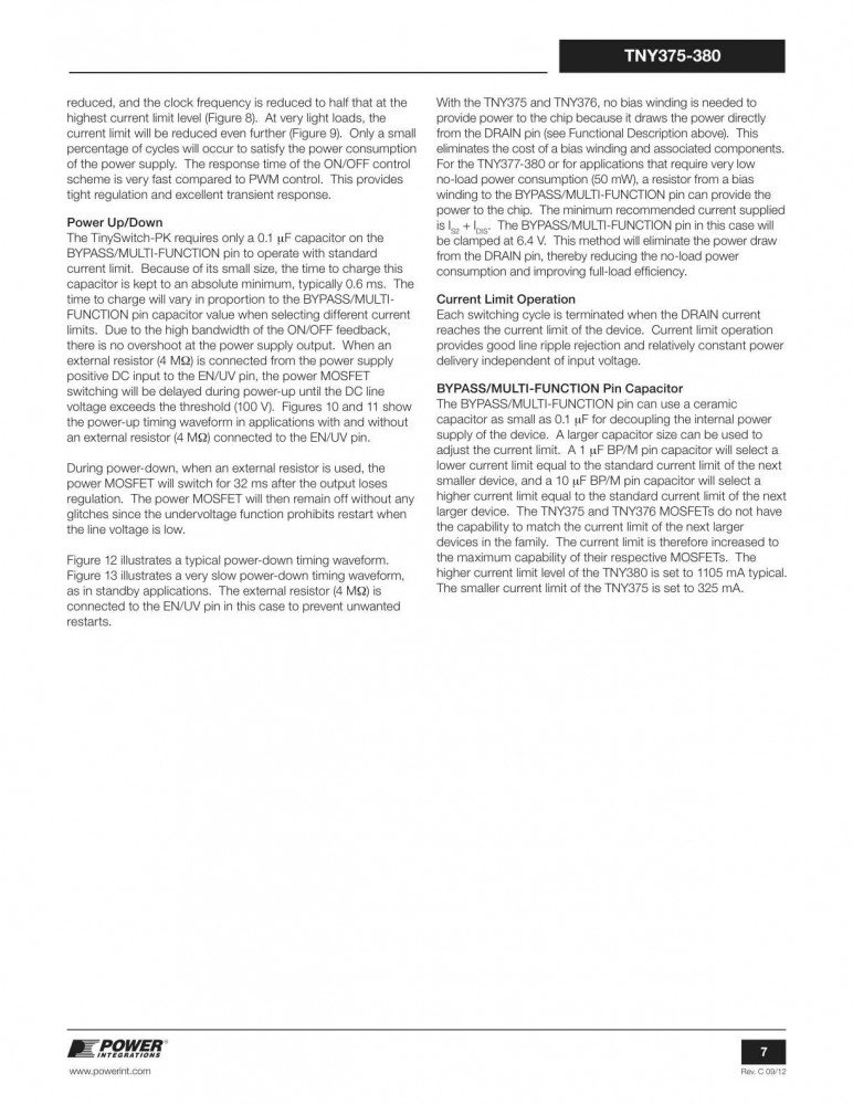TNY380GN technical document page 7