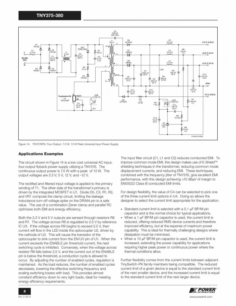 TNY380GN technical document page 8