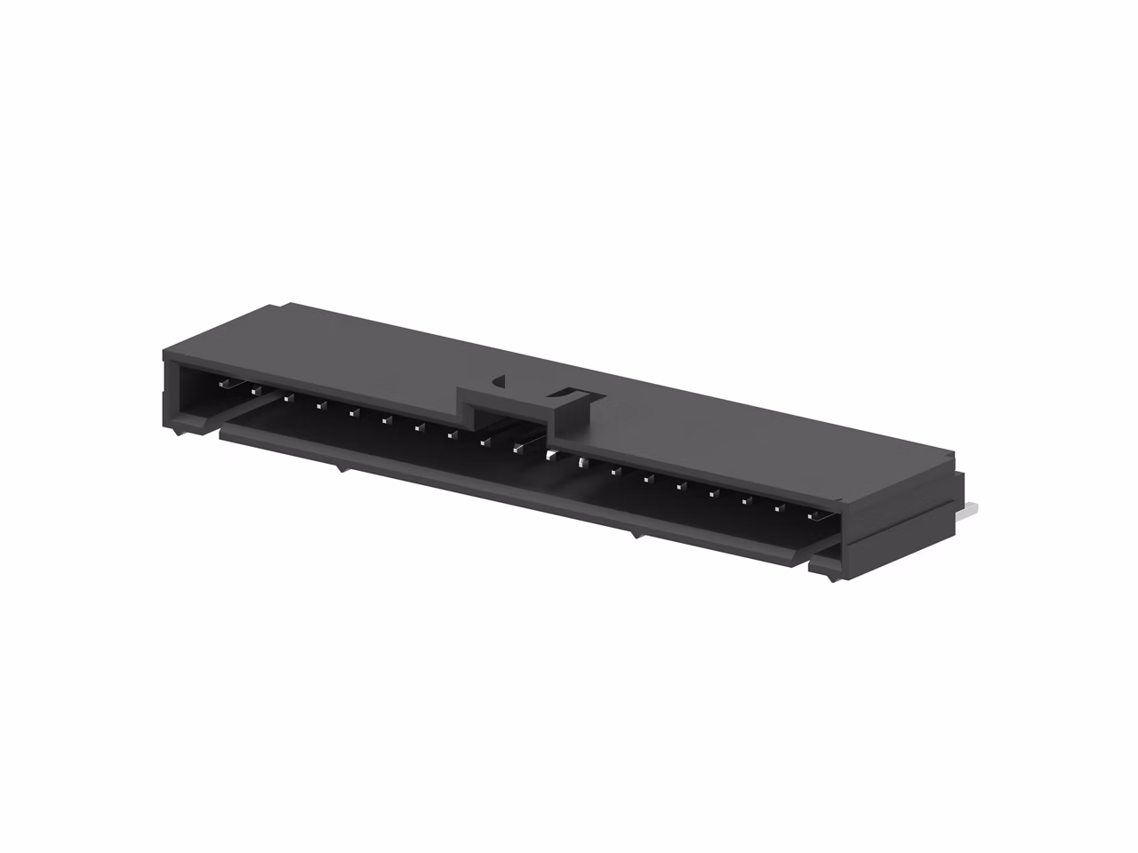2.54mm Pitch SL Header, Single Row, Right-Angle, LCP, Shrouded, Surface Mount, Matte Tin (Sn) Plating, 24 Circuits