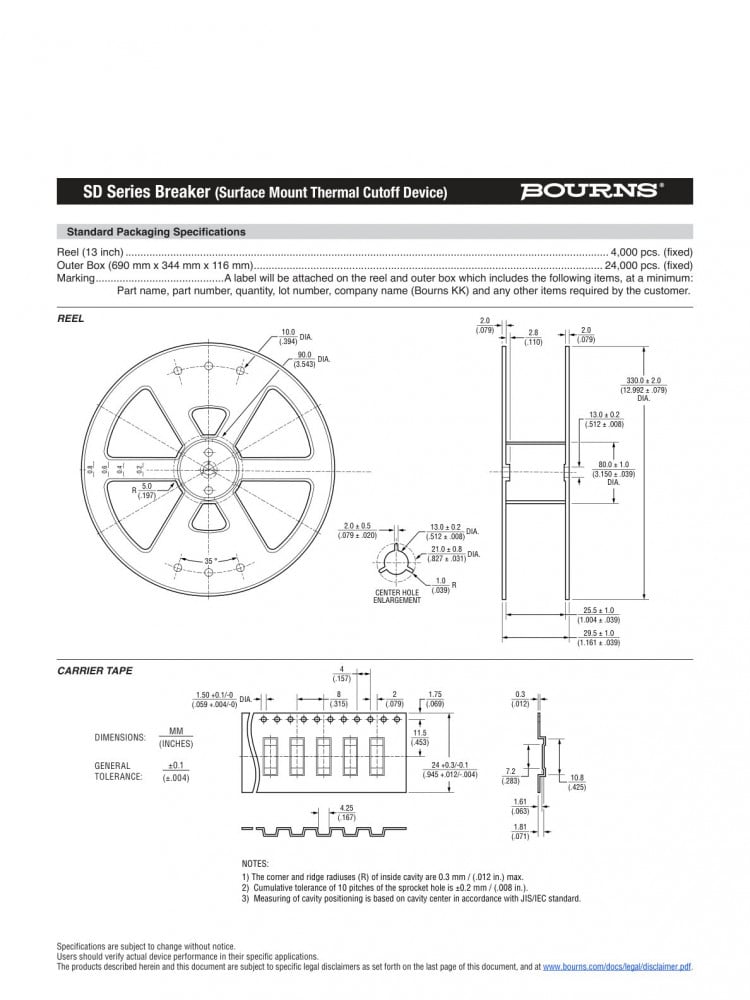 BOURNS SD Series datasheet page 4