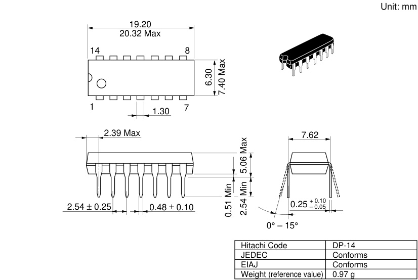 Hitachi 74LS86 technical document page 2