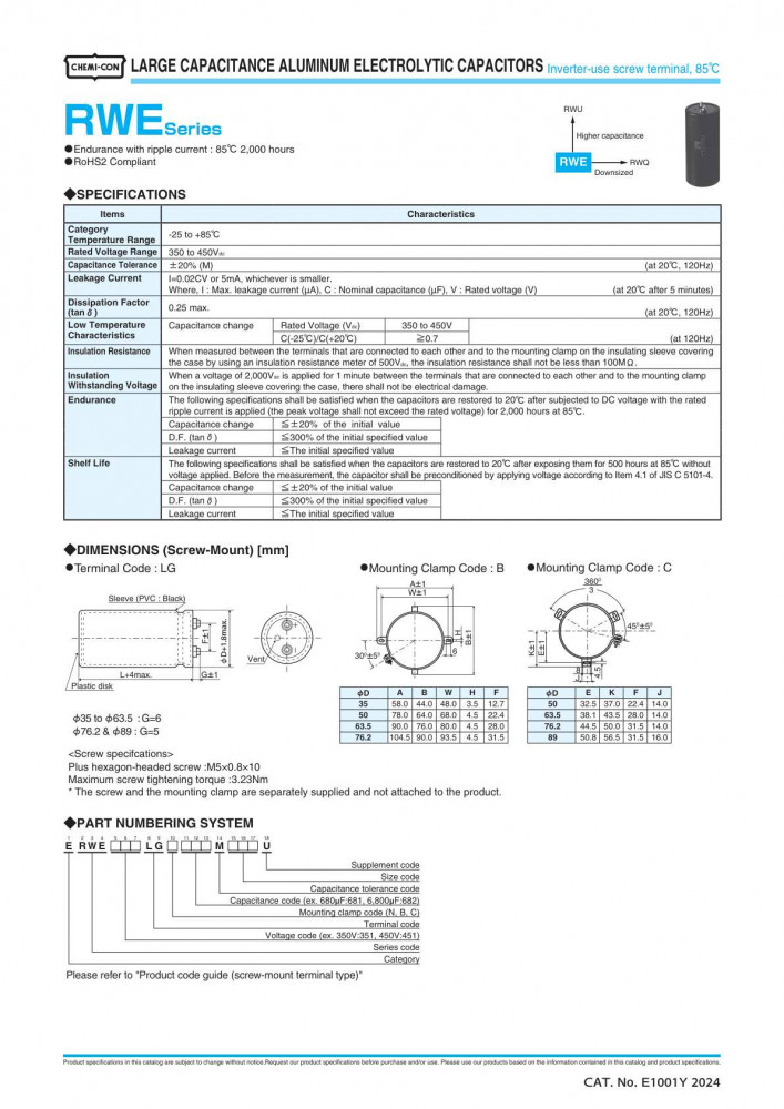NCC RWE series technical document page 1