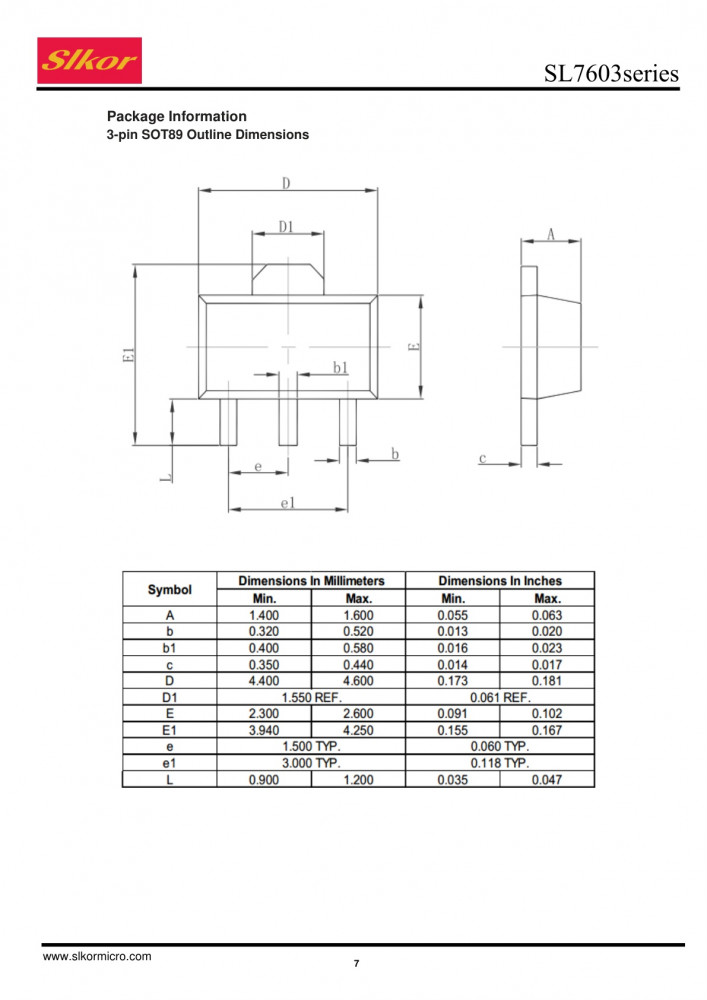 SL7603 datasheet page 7